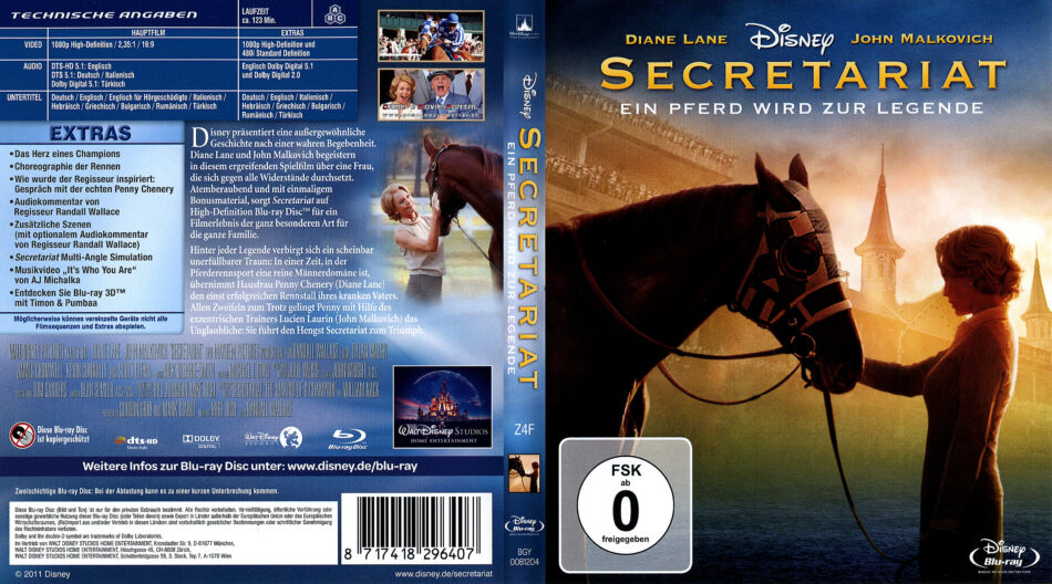 Secretariat (2011) DE Blu-Ray Cover - DVDcover.Com