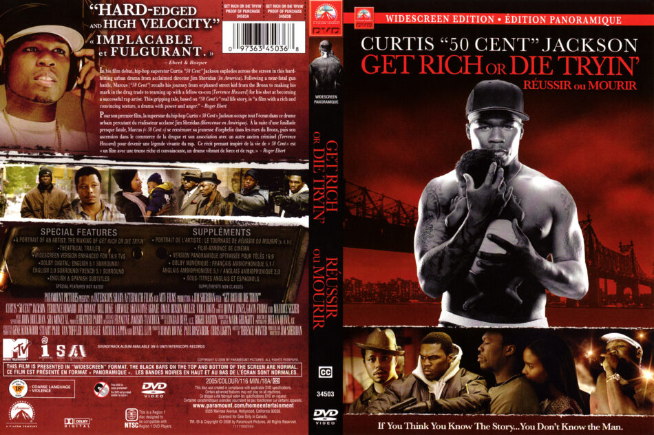 Get Rich or Die Tryin' (2005) R1 DVD Cover - DVDcover.Com