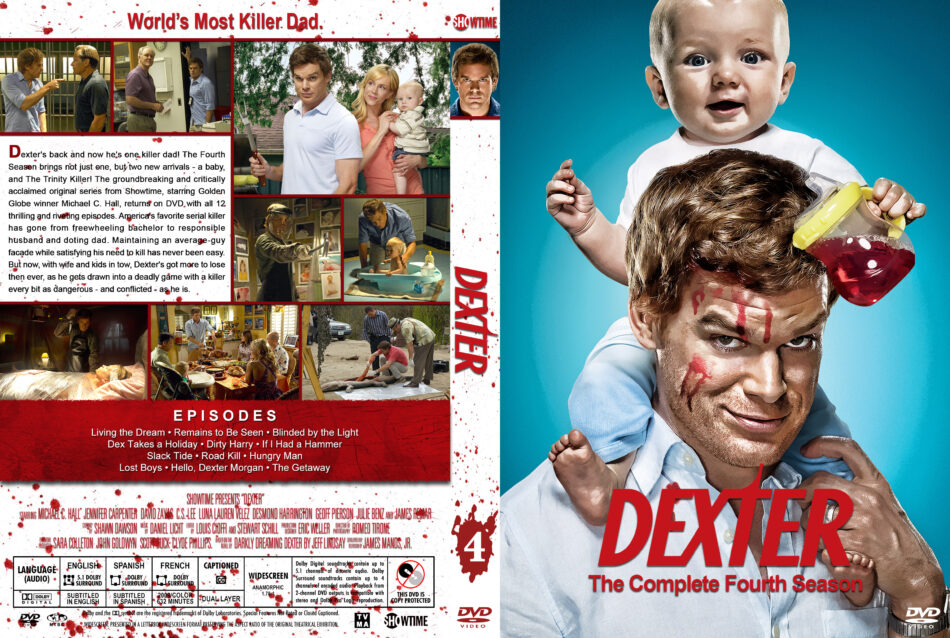 Dexter - Season 4 R1 Custom DVD Cover - DVDcover.Com