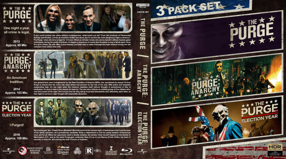 The Purge Triple Feature Custom 4K UHD Cover - DVDcover.Com