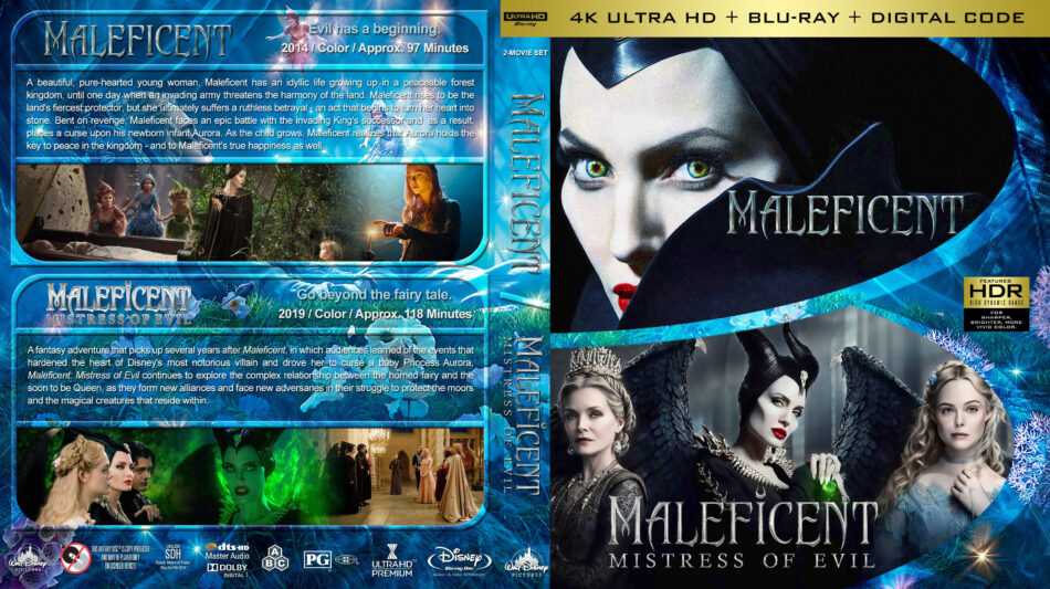 Maleficent Double Feature Custom 4K UHD Cover - DVDcover.Com