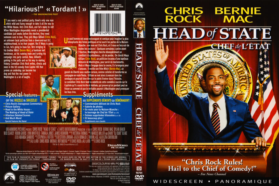 Head of State (2003) R1 DVD Cover - DVDcover.Com