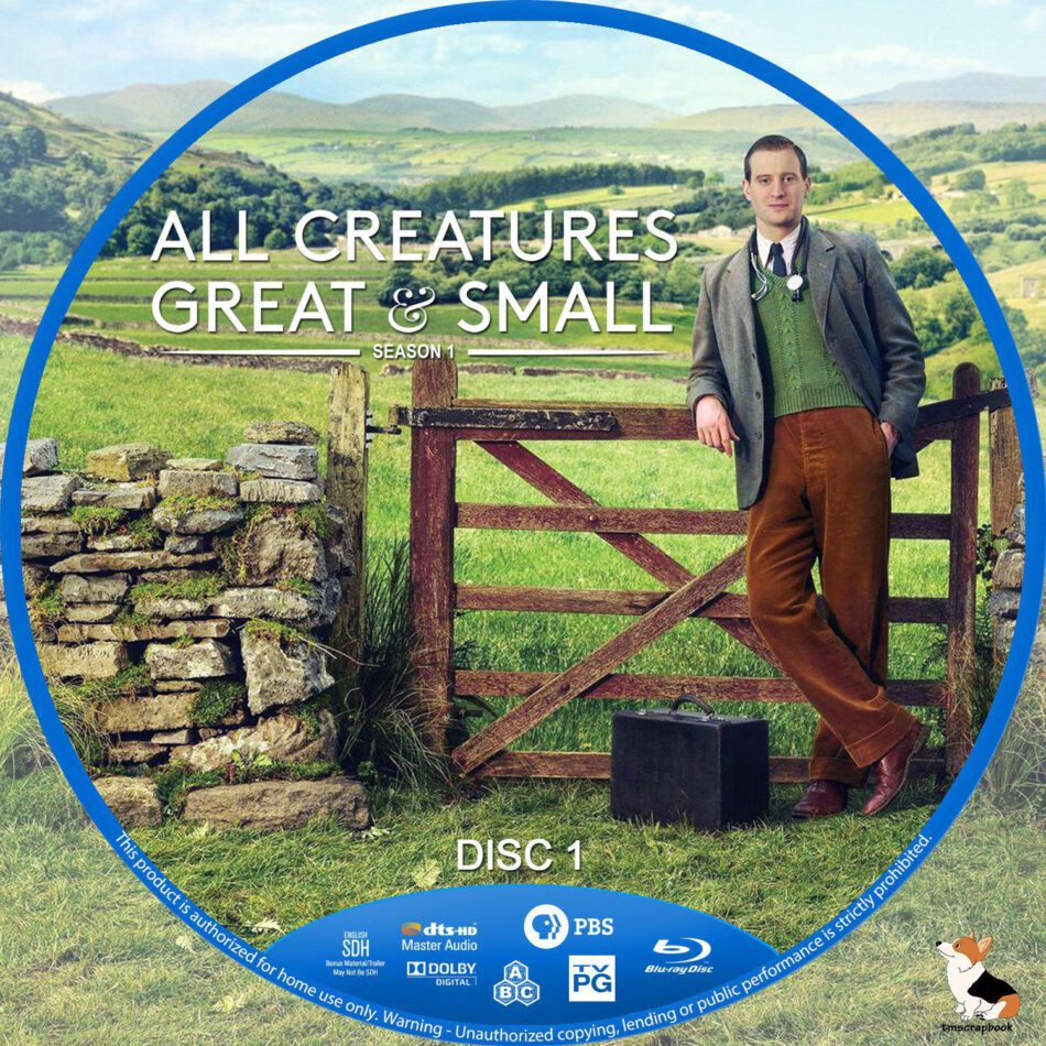 All Creatures Great & Small - Season 1 R1 Custom DVD Labels - DVDcover.Com