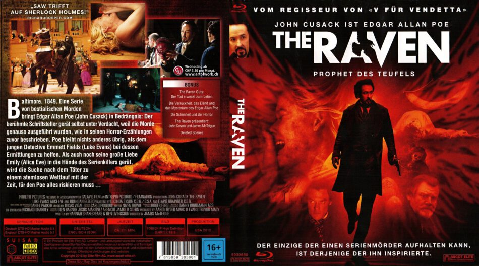 The Raven (2012) DE Blu-Ray Cover - DVDcover.Com