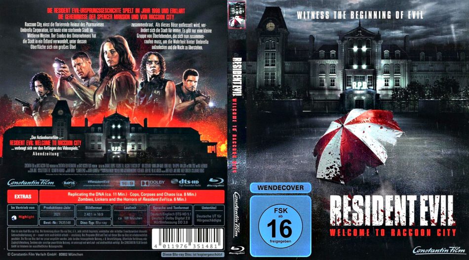 Resident Evil-Welcome To Raccoon City DE Blu-Ray Cover - DVDcover.Com