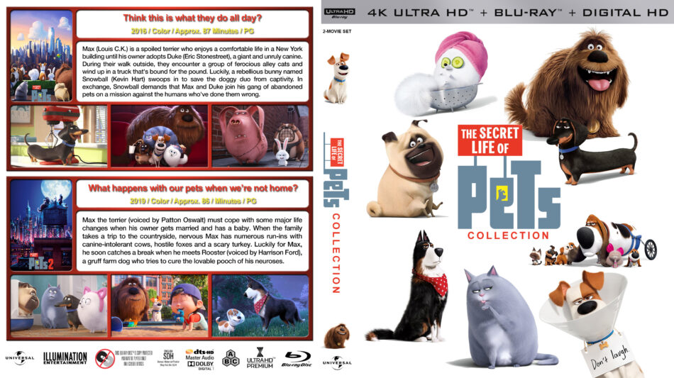 The Secret Life of Pets Collection 4K UHD Custom Cover - DVDcover.Com