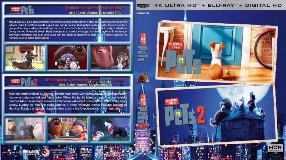 The Secret Life of Pets Double Feature 4K UHD Custom Cover - DVDcover.Com
