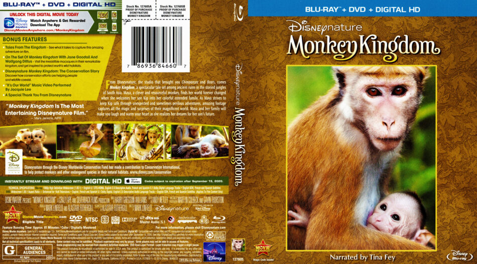 Monkey Kingdom (2015) Blu-Ray Cover - DVDcover.Com
