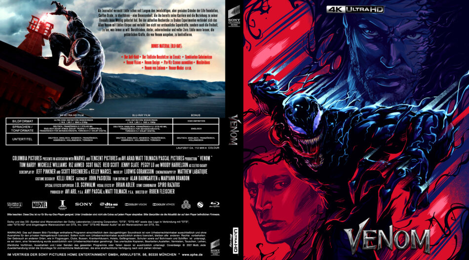 Venom (2018) DE 4K UHD Cover - DVDcover.Com