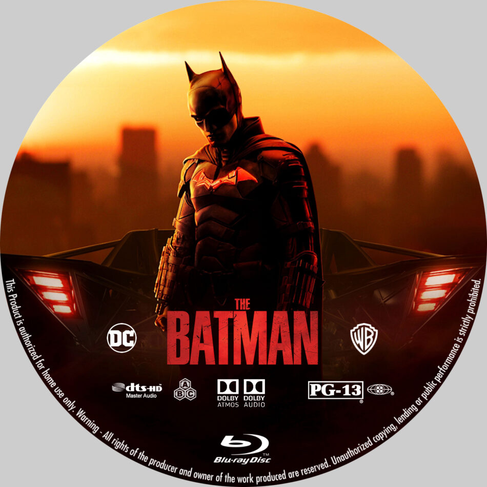 The Batman V2 (2022) Custom Blu-ray Label - DVDcover.Com
