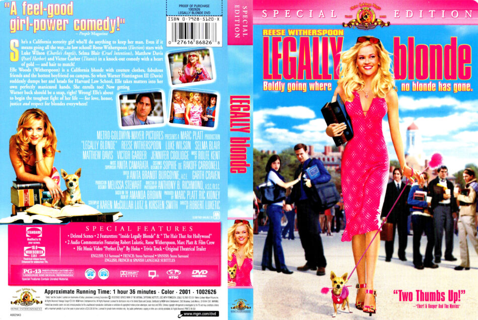 LEGALLY BLONDE (2001) DVD COVER - DVDcover.Com