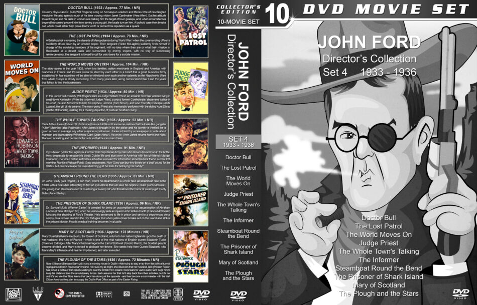 John Ford Director’s Collection - Set 4 (1933-1936) R1 Custom DVD Cover ...