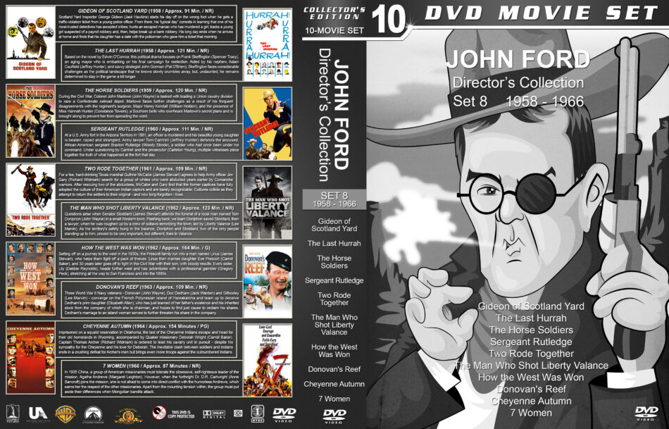 John Ford Director’s Collection - Set 8 (1958-1966) R1 Custom DVD Cover ...