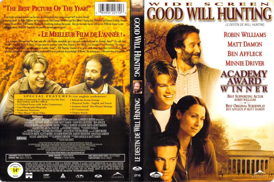 Good will Hunting Canadian/English DVD cover - DVDcover.Com