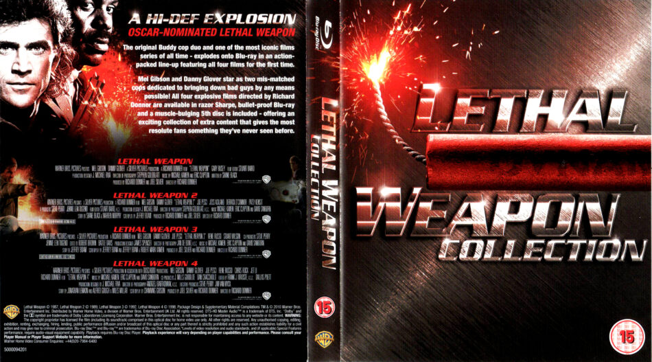 LETHAL WEAPON COLLECTION R2 BLU-RAY COVER & LABELS - DVDcover.Com