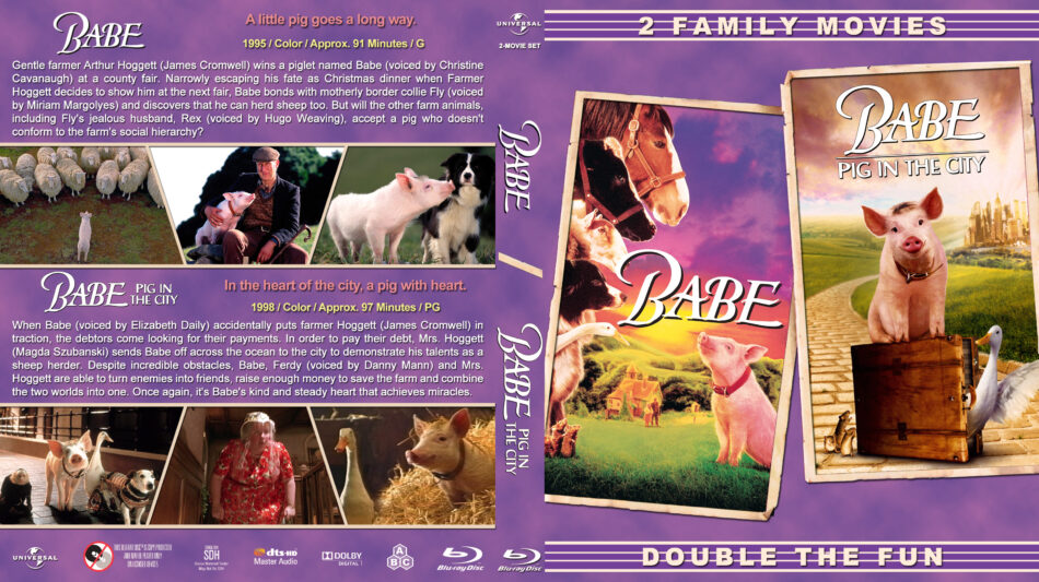 Babe Double Feature Custom Blu-Ray Cover - DVDcover.Com