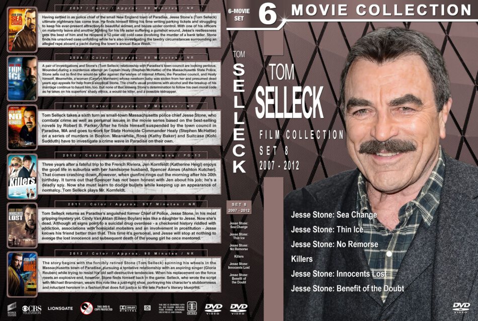 Tom Selleck Film Collection - Set 8 (2007-2012) R1 Custom DVD Cover ...