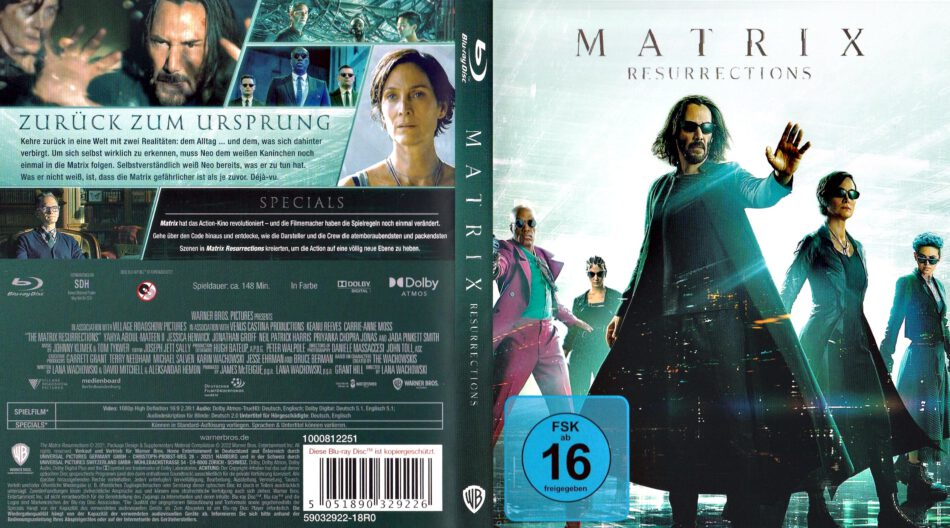 Matrix-Resurrection DE Blu-Ray Cover - DVDcover.Com