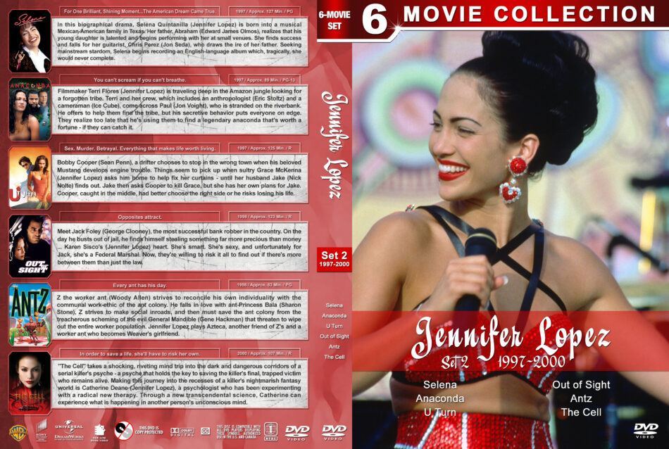 Jennifer Lopez Filmography - Set 2 (1997-2000) R1 Custom DVD Cover ...