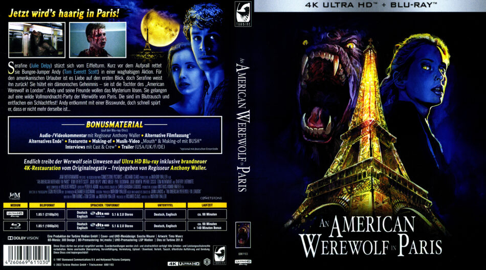 American Werewolf in Paris (1997) DE 4K UHD covers - DVDcover.Com