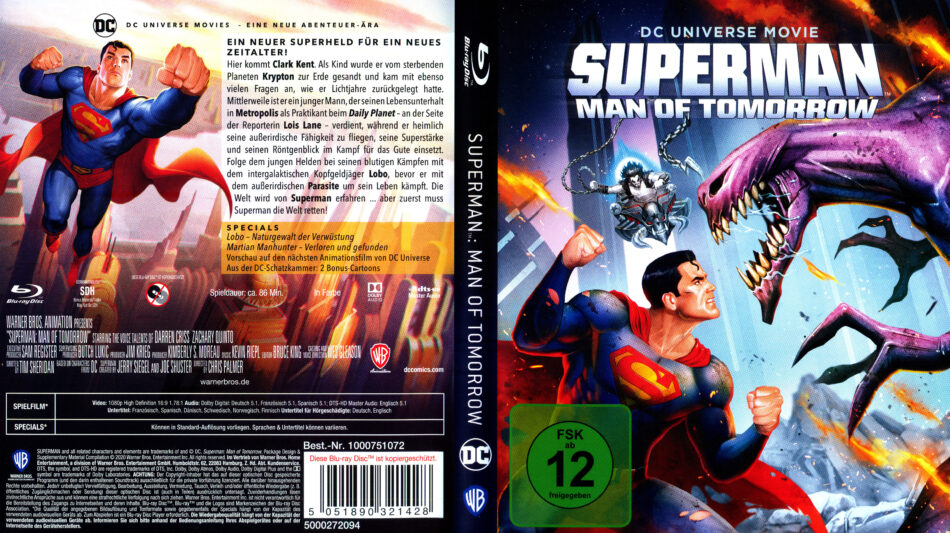Superman: Man of Tomorrow (2020) DE Blu-Ray Cover - DVDcover.Com