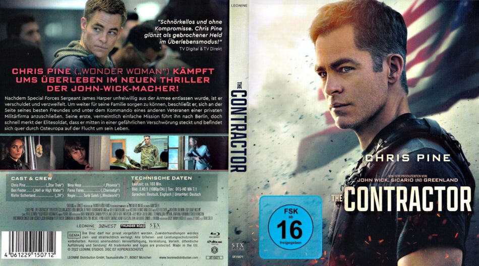 The Contractor DE Blu-Ray Cover - DVDcover.Com