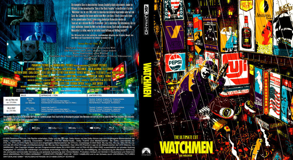 Watchmen: Die Wächter The Ultimate Cut (2009) DE 4K UHD Cover ...