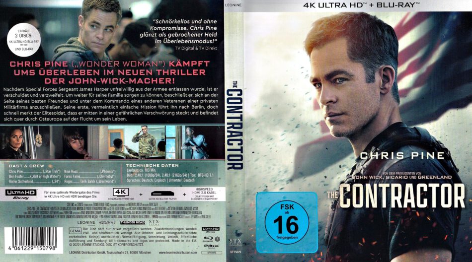 The Contractor DE 4K UHD Cover - DVDcover.Com