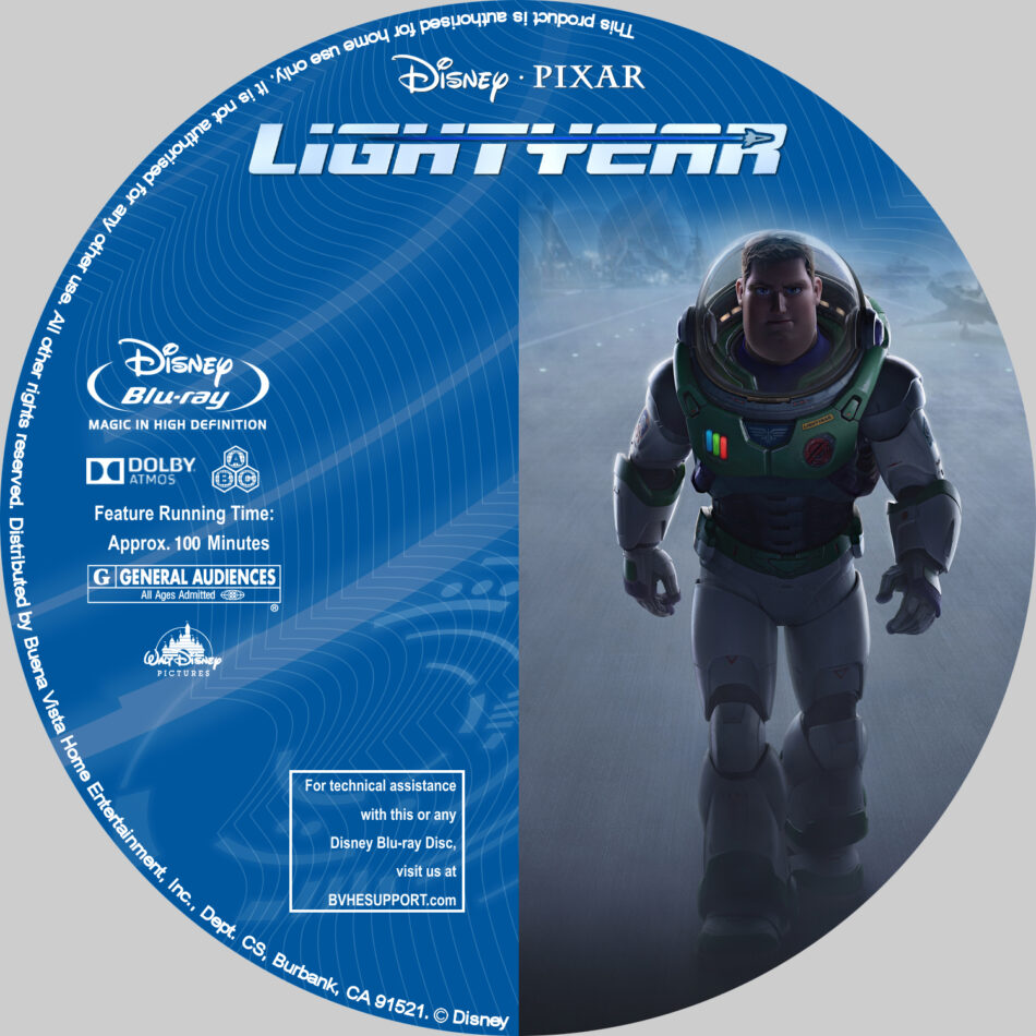Lightyear (2022) Custom Blu-ray Label - DVDcover.Com