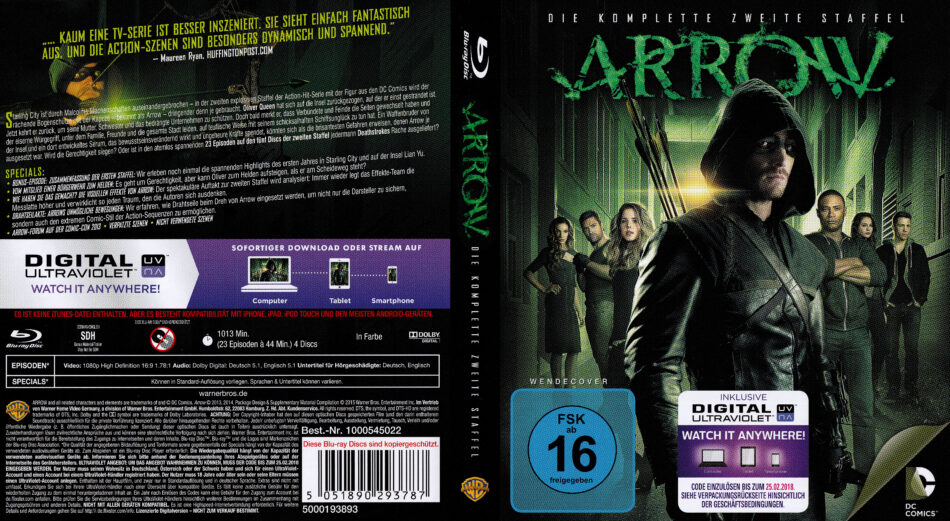 Arrow - Staffel 2 (2013) DE Blu-Ray Covers - DVDcover.Com