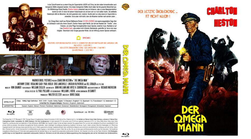 Der Omega-Mann (1971) DE Blu-Ray Cover - DVDcover.Com