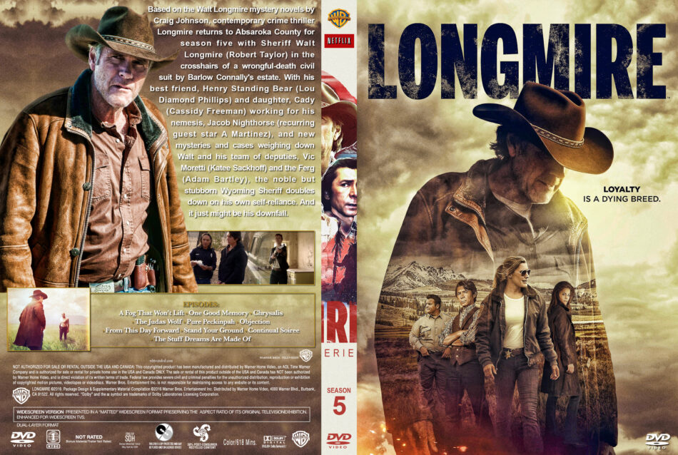 Longmire - Season 5 (spanning spine) R1 Custom DVD Cover - DVDcover.Com