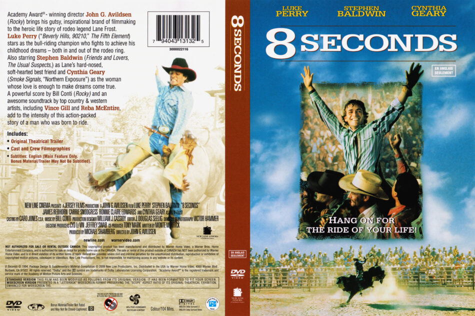 8 Seconds (1994) R1 DVD Cover - DVDcover.Com