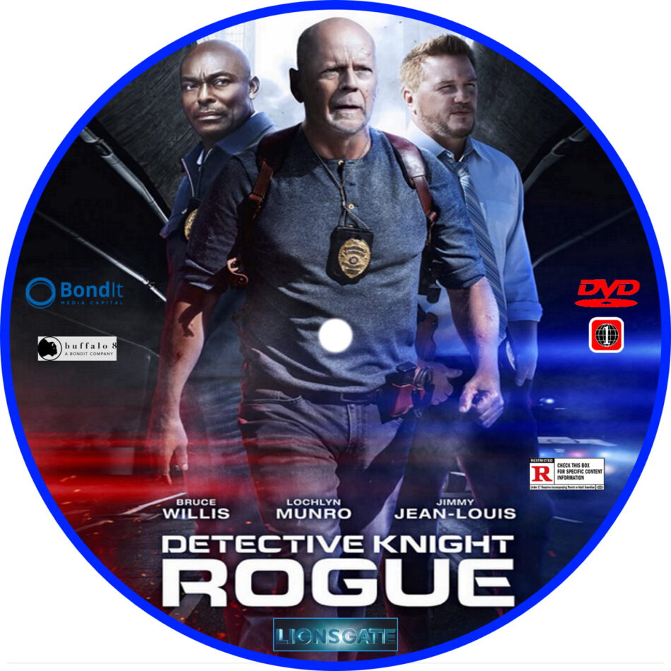 Detective Knight Rogue (2022) R1 Custom DVD Label - DVDcover.Com