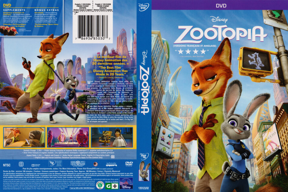 Zootopia (2016) R1 DVD Cover - DVDcover.Com
