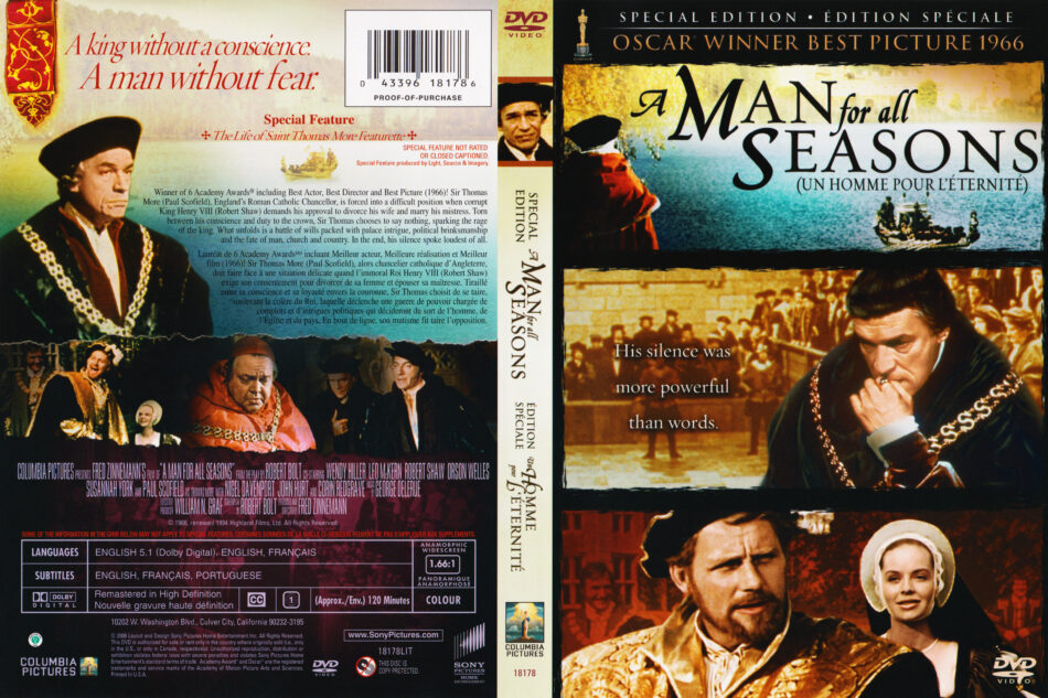 A Man for all Seasons (1966) R1 DVD Cover - DVDcover.Com