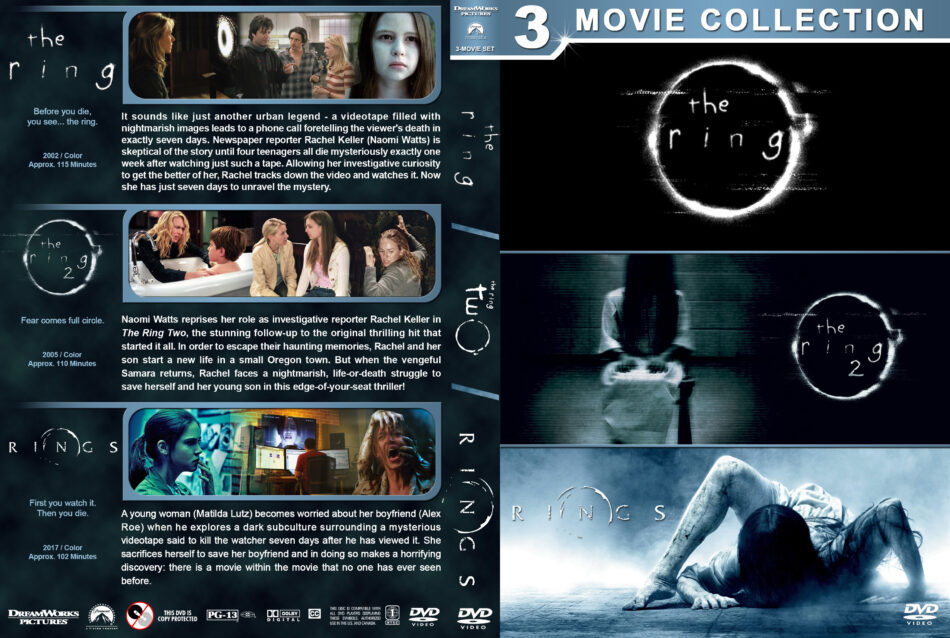 The Ring Triple Feature R1 Custom DVD Cover - DVDcover.Com