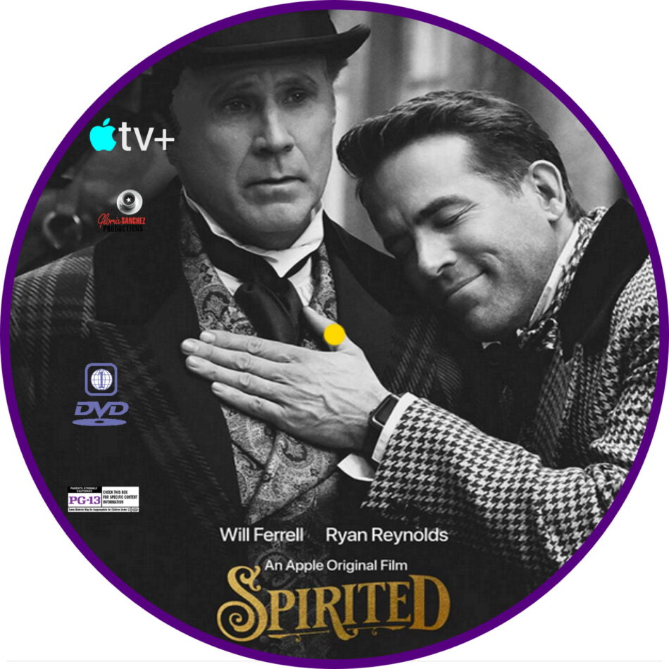 Spirited (2022) R1 Custom DVD Label - DVDcover.Com