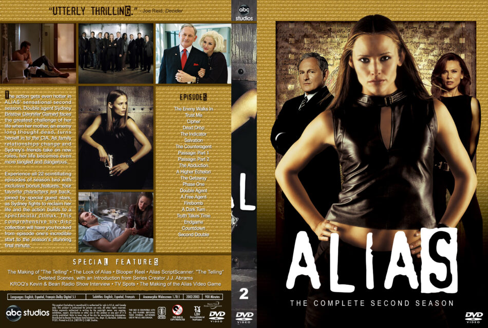Alias - Season 2 (spanning spine) R1 Custom DVD Cover - DVDcover.Com