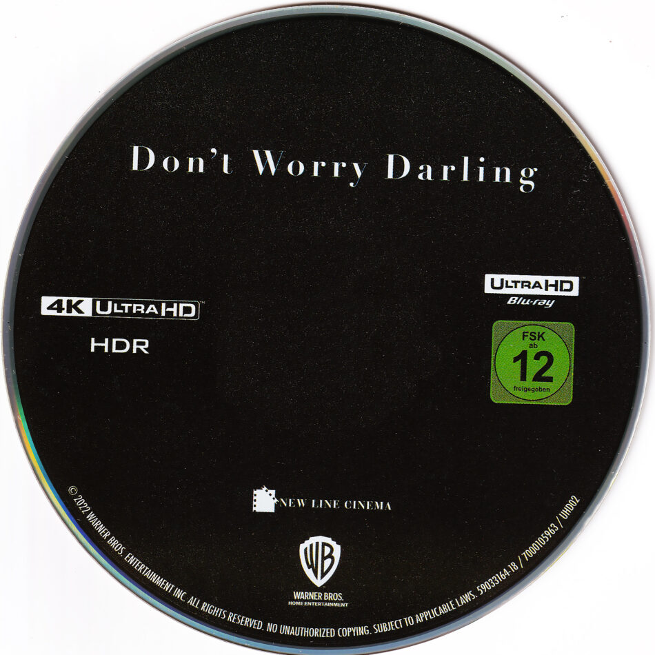 Don't Worry Darling (2022) DE 4K UHD Label - DVDcover.Com