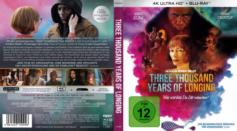 Three Thousand Years of Longing DE 4K UHD Cover - DVDcover.Com