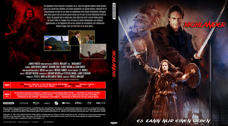 Highlander - Es kann nur einen geben (1986) DE 4K UHD Cover - DVDcover.Com