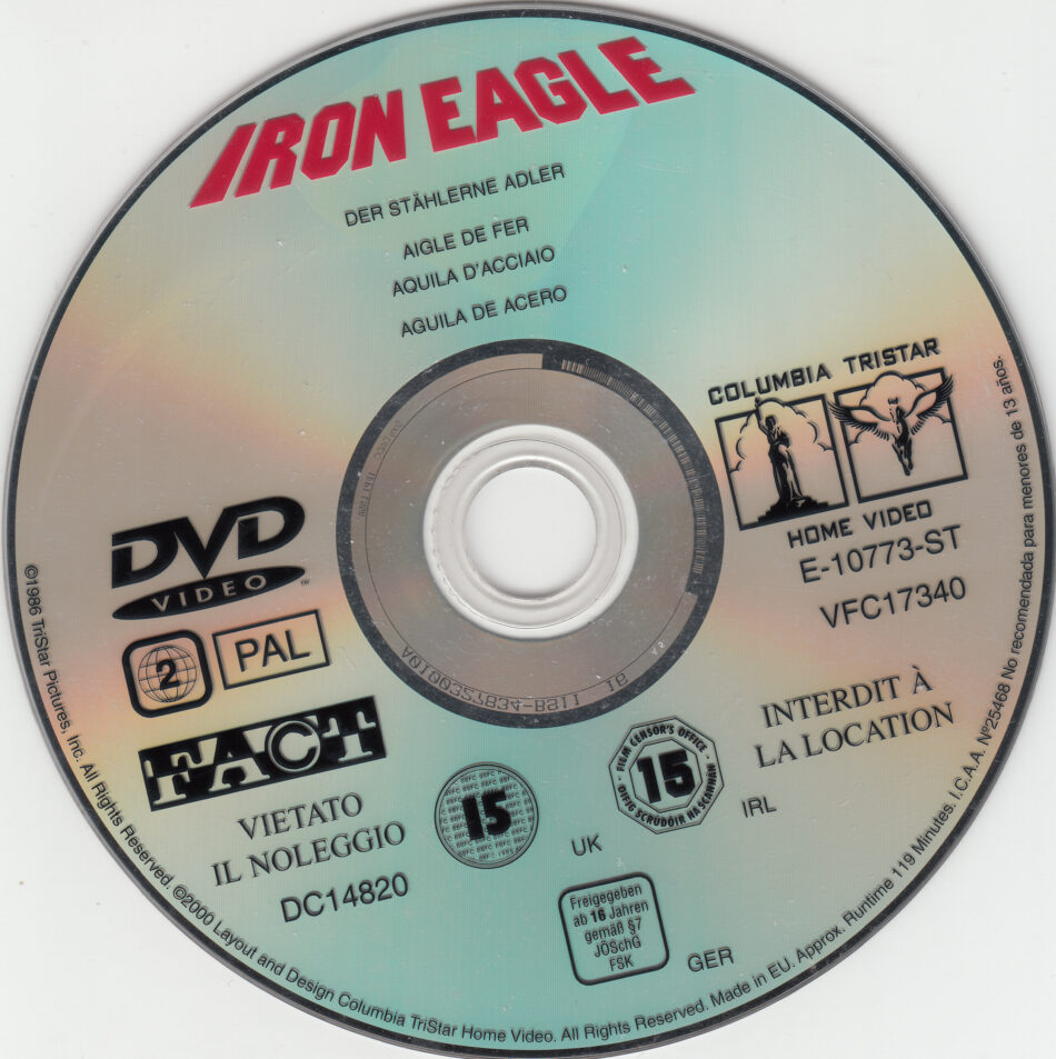 Der stählerne Adler 1-4 (Iron Eagle) - DE - DVD Labels - DVDcover.Com