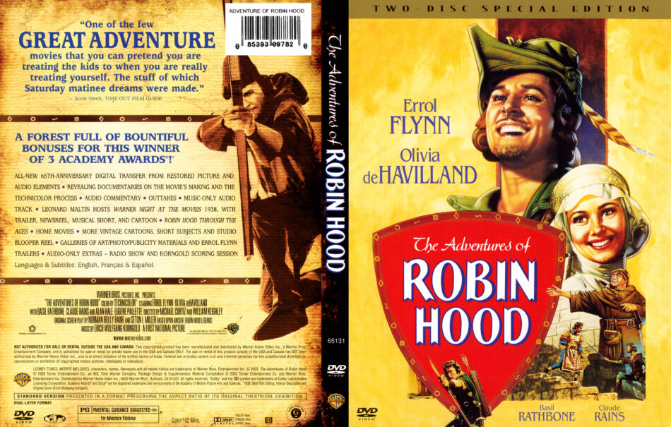 the Adventures of Robin Hood (1938) R1 DVD Cover - DVDcover.Com