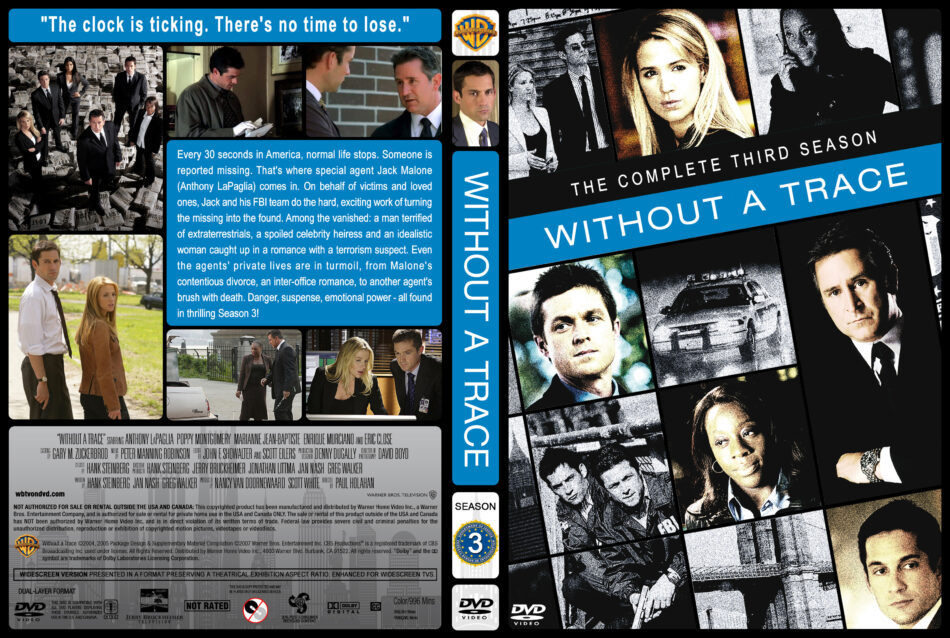 Without a Trace - Season 3 R1 Custom DVD Cover - DVDcover.Com