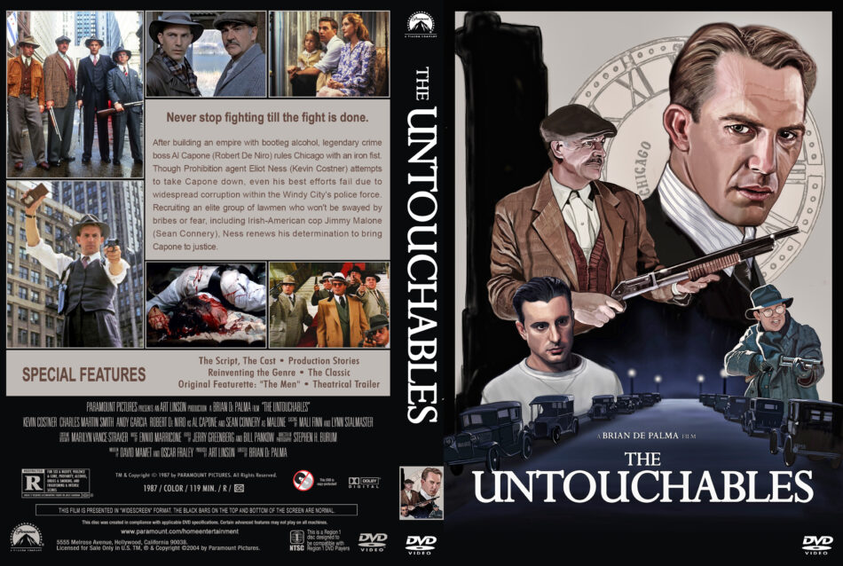 The Untouchables R1 Custom DVD Cover & Label V2 - DVDcover.Com