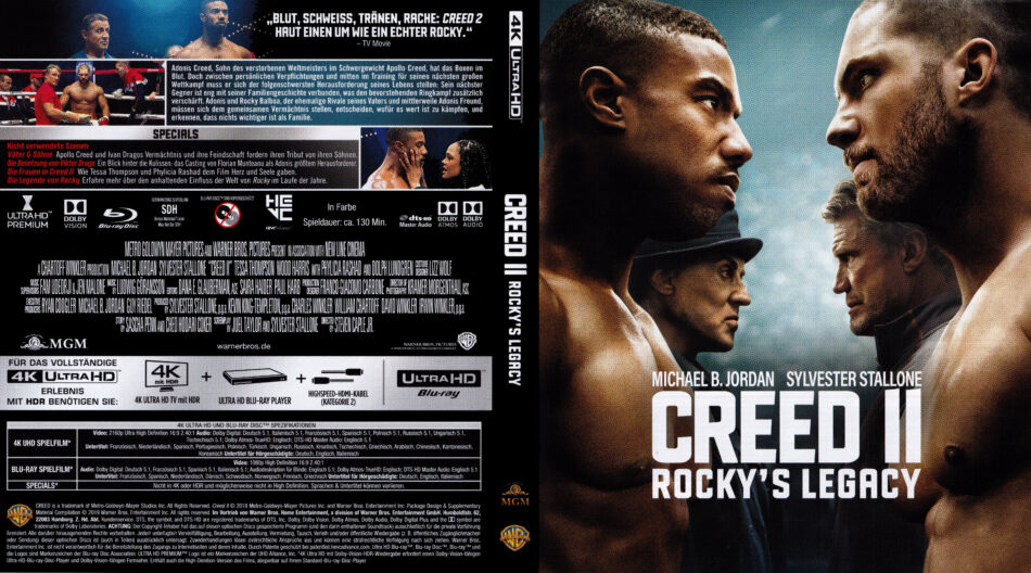 Creed II: Rocky's Legacy (2018) DE 4K UHD Covers - DVDcover.Com