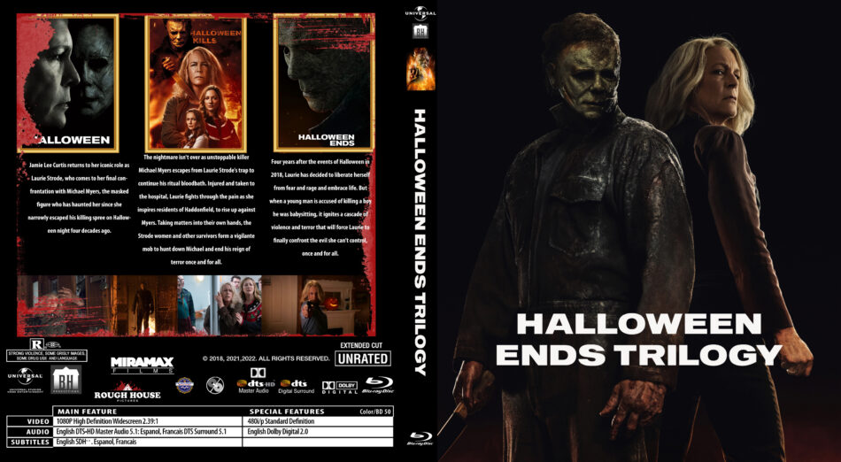 Halloween Ends Trilogy Custom Blu-Ray Cover - DVDcover.Com