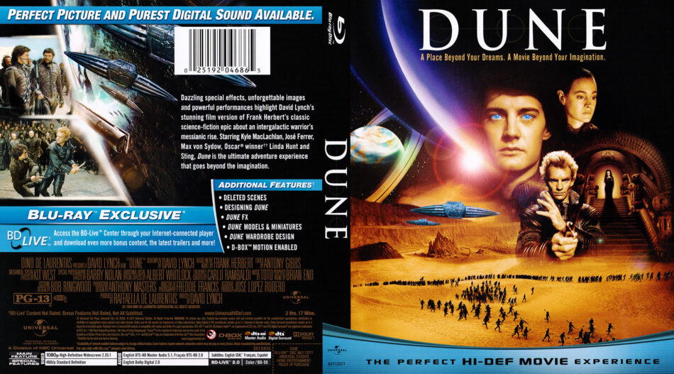 Dune (1984) Blu-Ray Cover - DVDcover.Com