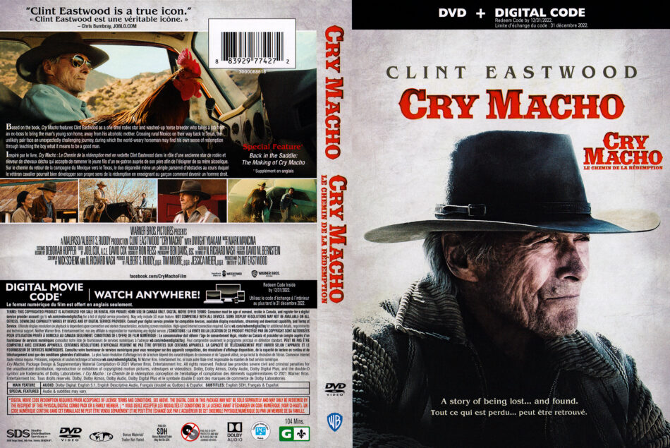 Cry Macho (2021) R1 DVD Cover - DVDcover.Com